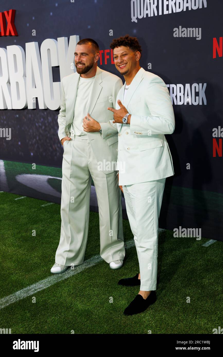 Kansas City Chiefs quarterback Patrick Mahomes and tight end Travis ...