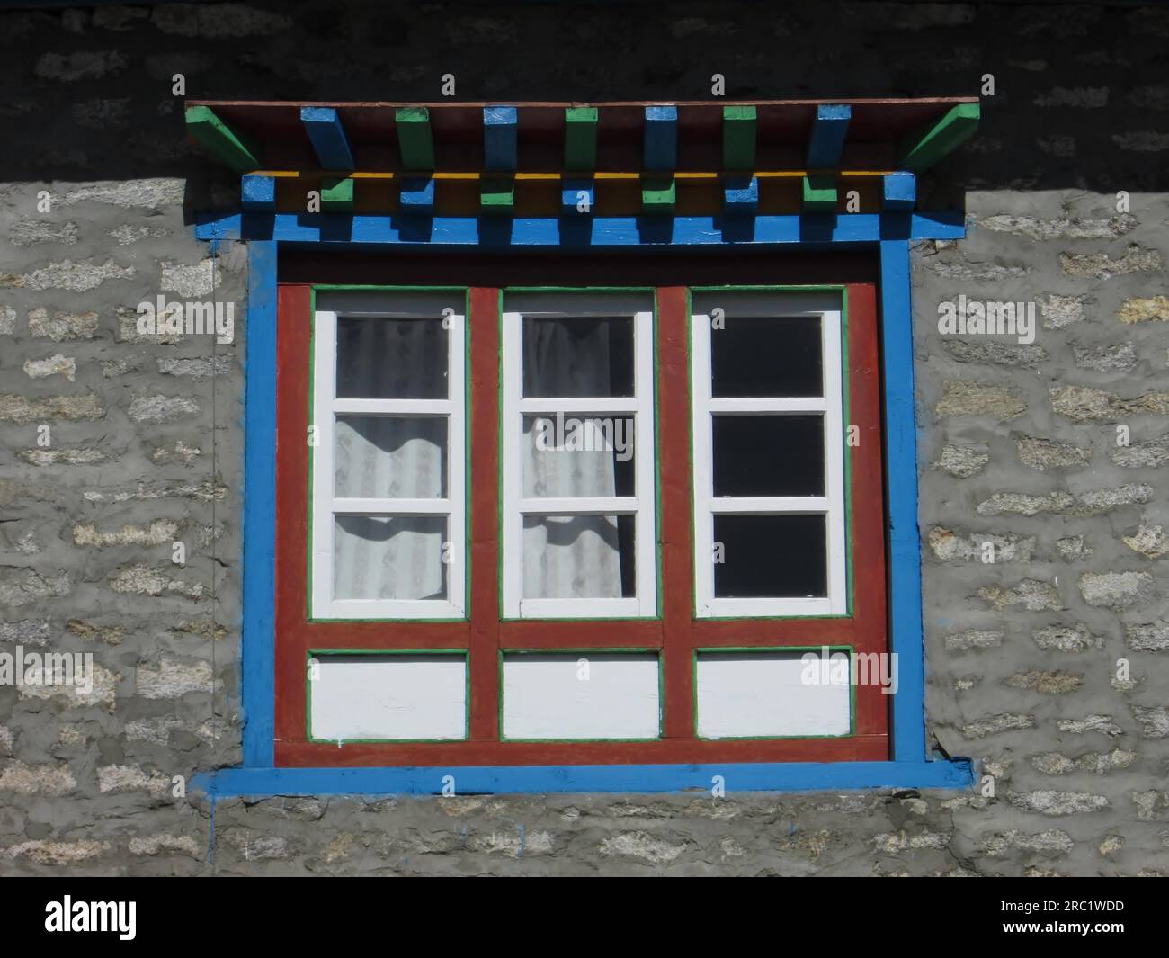 Beautiful window in Nepal Stock Photo - Alamy