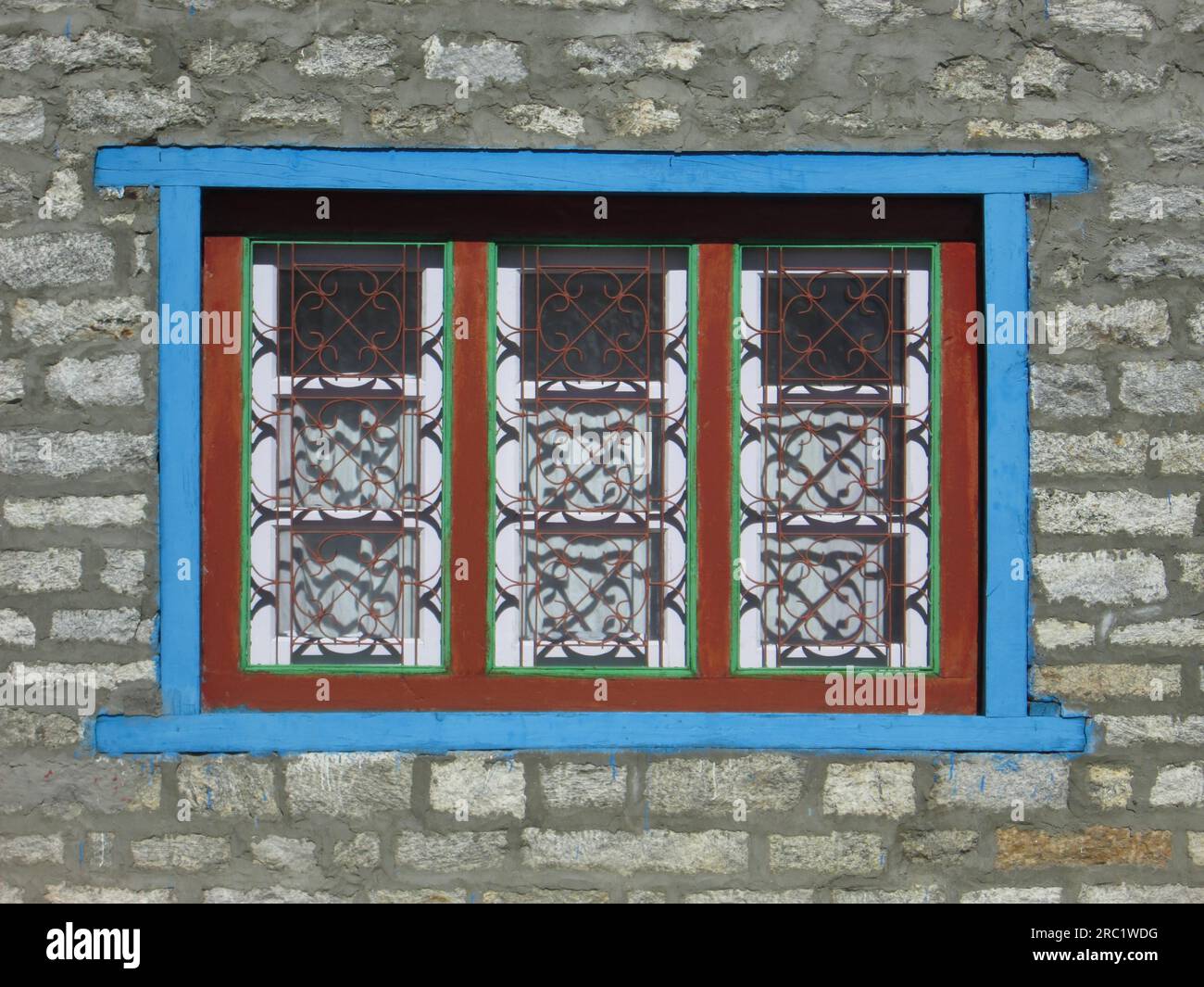 Window in Nepal Stock Photo - Alamy