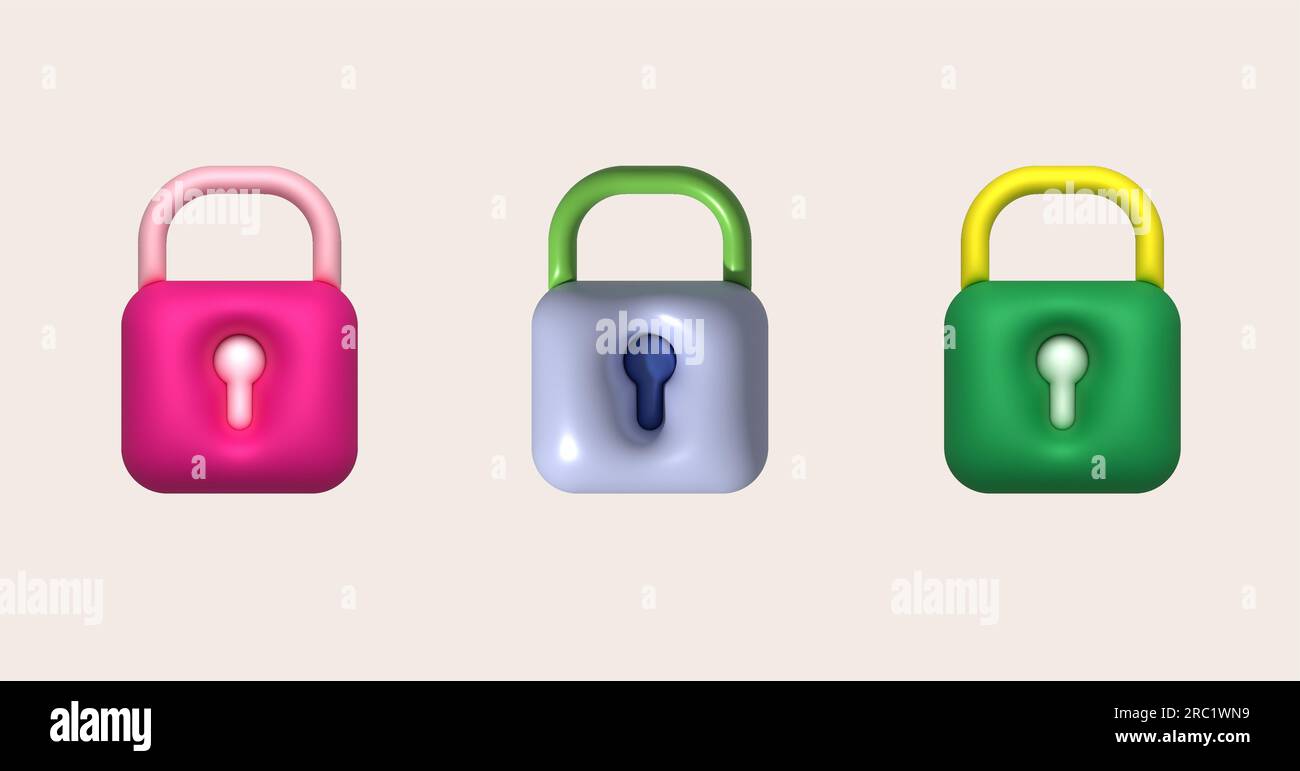 3d design of padlock Data protection safety encryption privacy concept ...