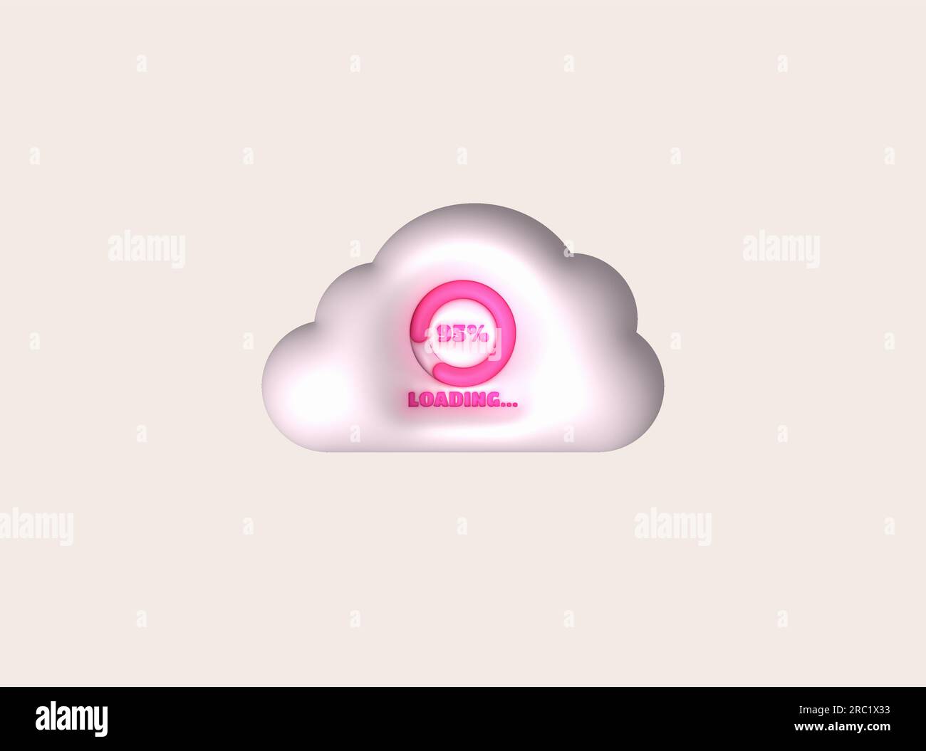 Loading Bar And Cloud Progress Visualization Loading Status Collection