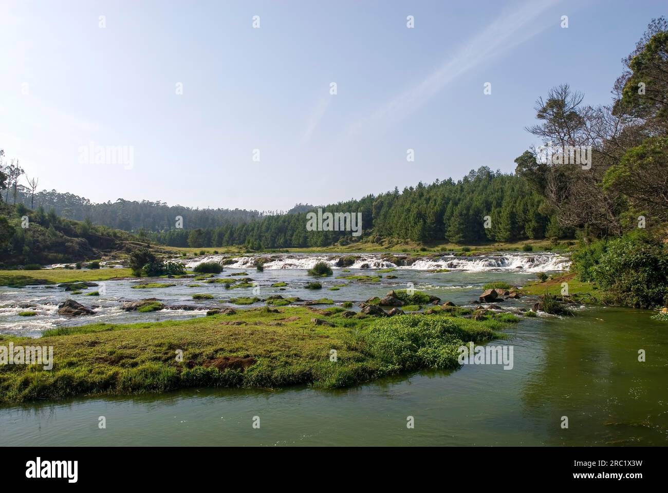 Pykara waterfall on the Pykara river near Ooty Udhagamandalam, Nilgiris ...