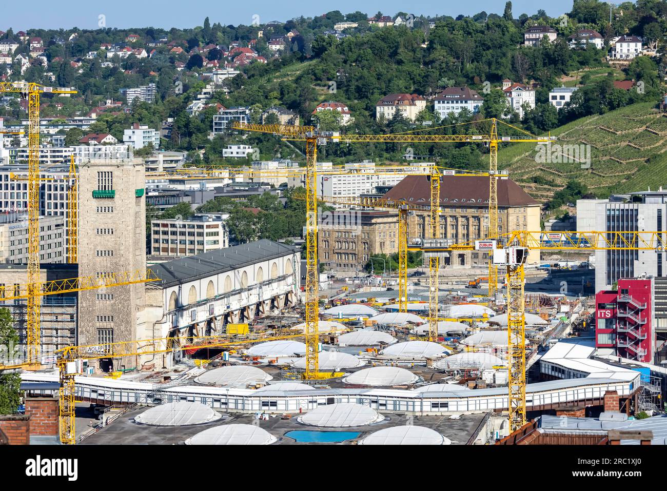 Construction site of the main station, where Stuttgart's new through ...