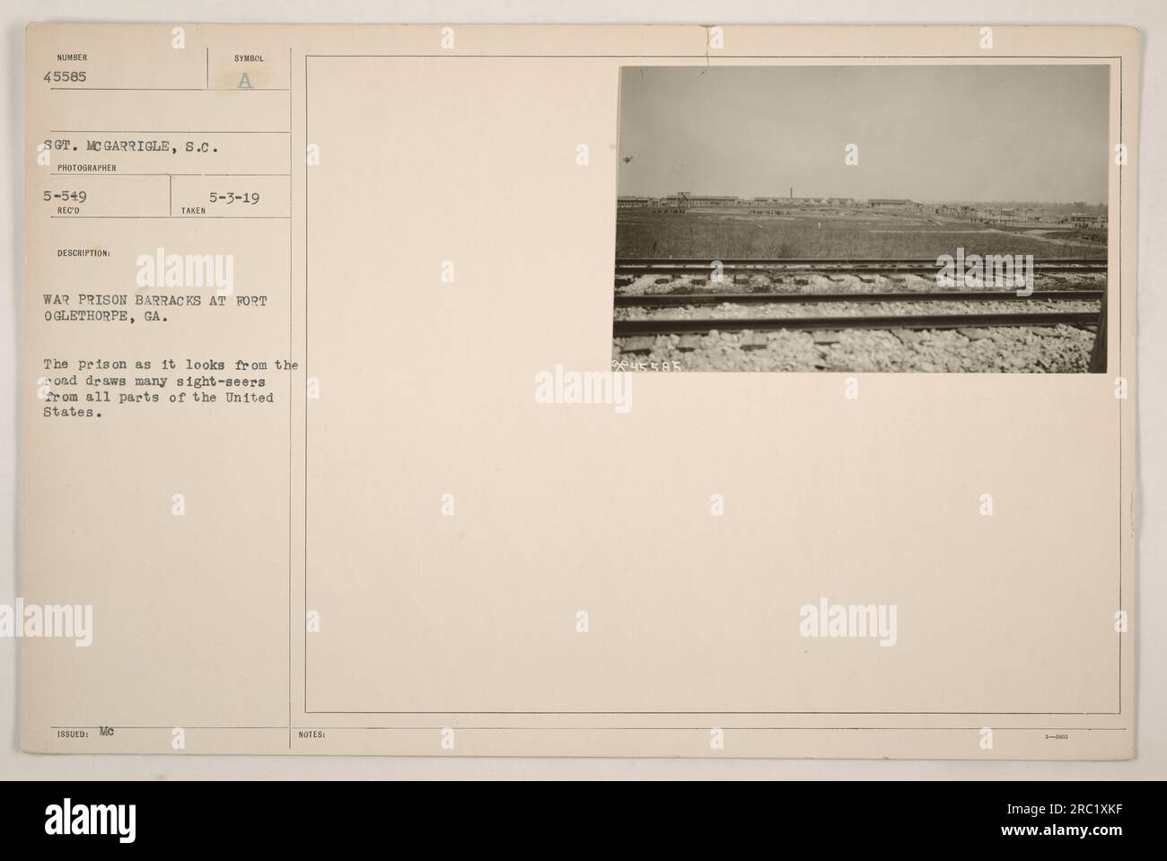 War prison barracks at Fort Oglethorpe, Georgia, photographed by ...