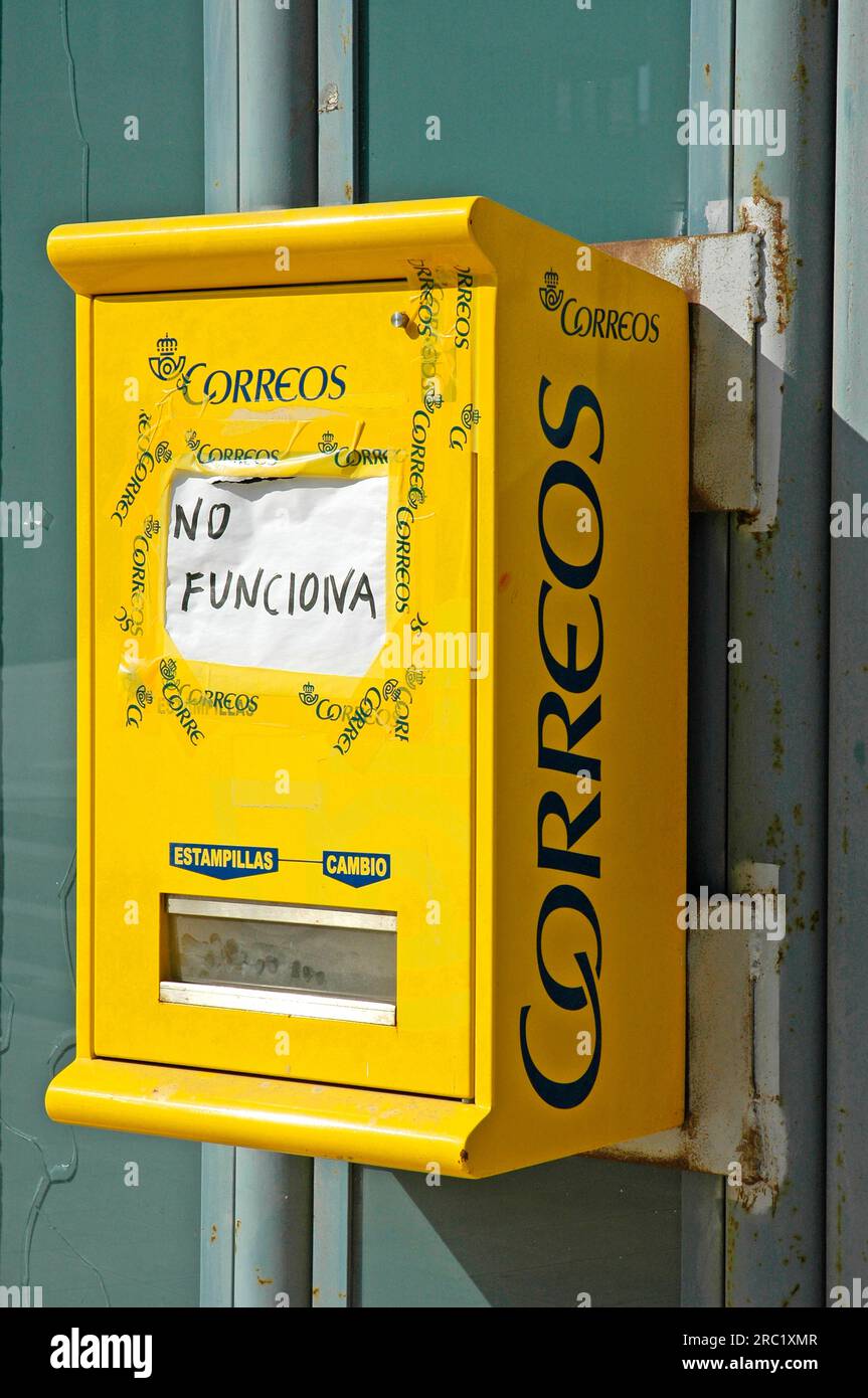 Stamp vending machine 'out of service', Albir, Altea, Costa Blanca ...