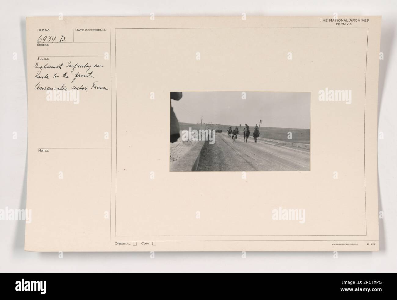 "Eighteenth infantry soldiers marching in the Ansauville sector, Froome ...