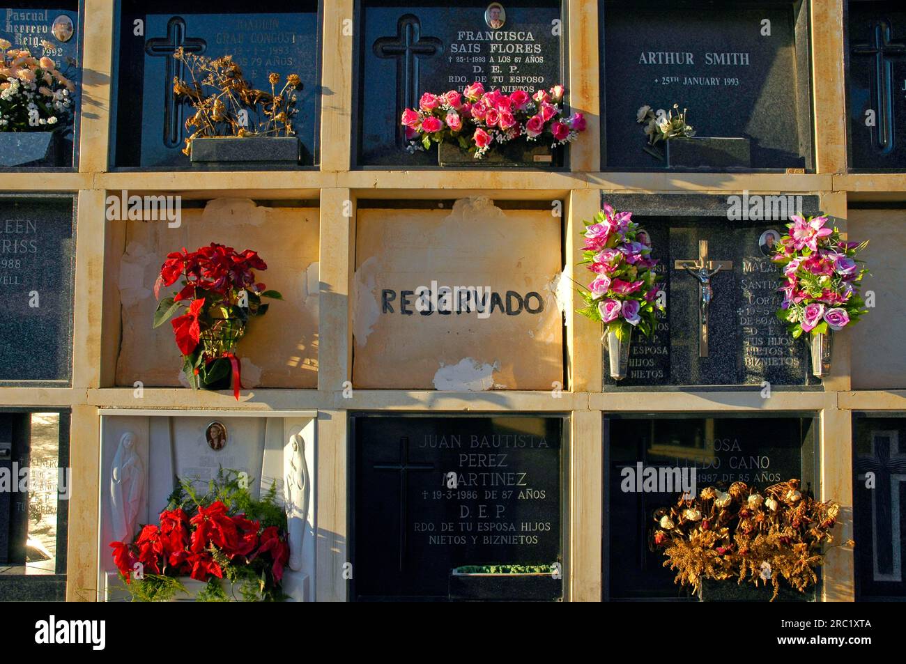 Graves, cemetery, Altea, Costa Blanca, grave, gravestones, tombstone ...