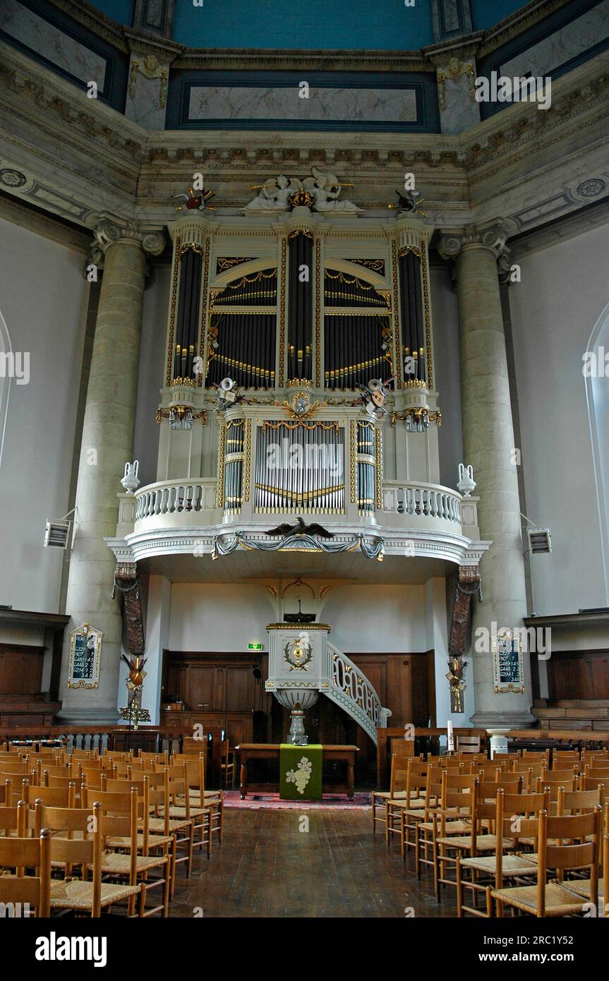 Church organ, Oostkerk, Middelburg, Walcheren Peninsula, Zeeland ...