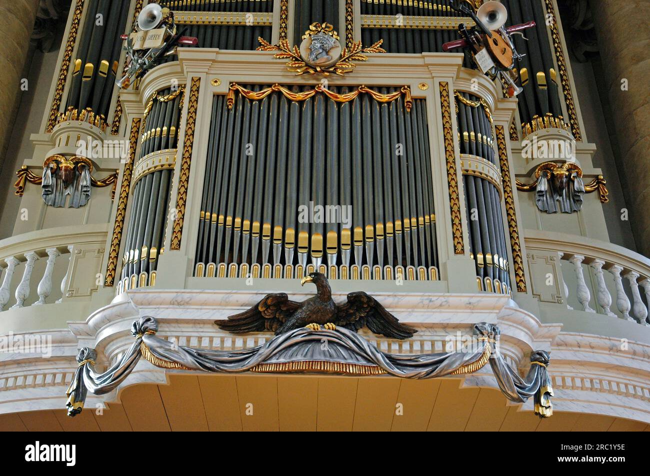 Church organ, Oostkerk, Middelburg, Walcheren Peninsula, Zeeland ...