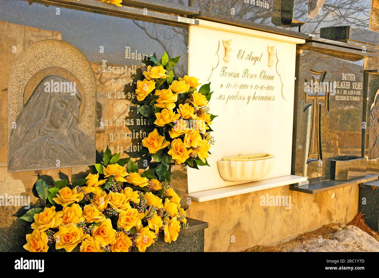 Cemetery, Guadalest, Costa Blanca, Spain, grave, graves, gravestone ...
