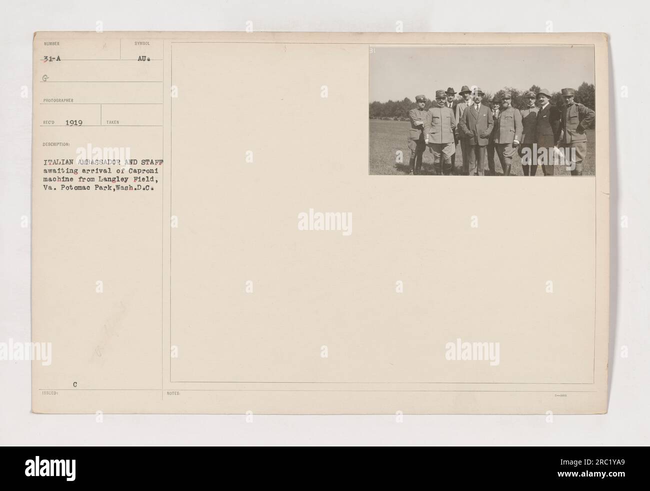 Italian ambassador and his staff patiently wait at Potomac Park in ...