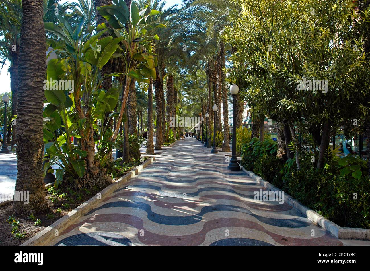 Promenade Explanada de Espana, Alicante, Costa Blanca, Spain Stock ...