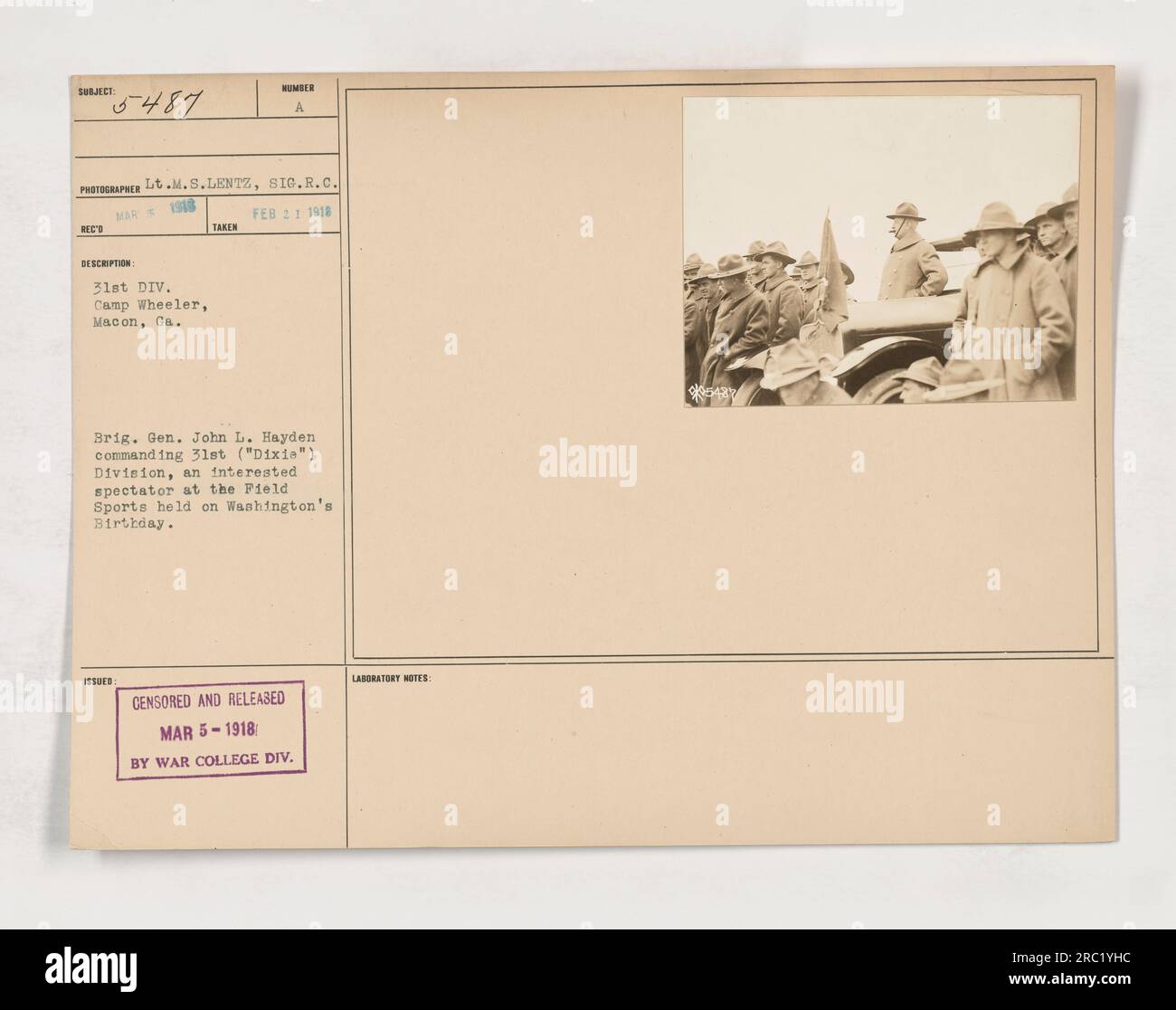 Brig. Gen. John L. Hayden, commanding the 31st ("Dixie") Division, is ...