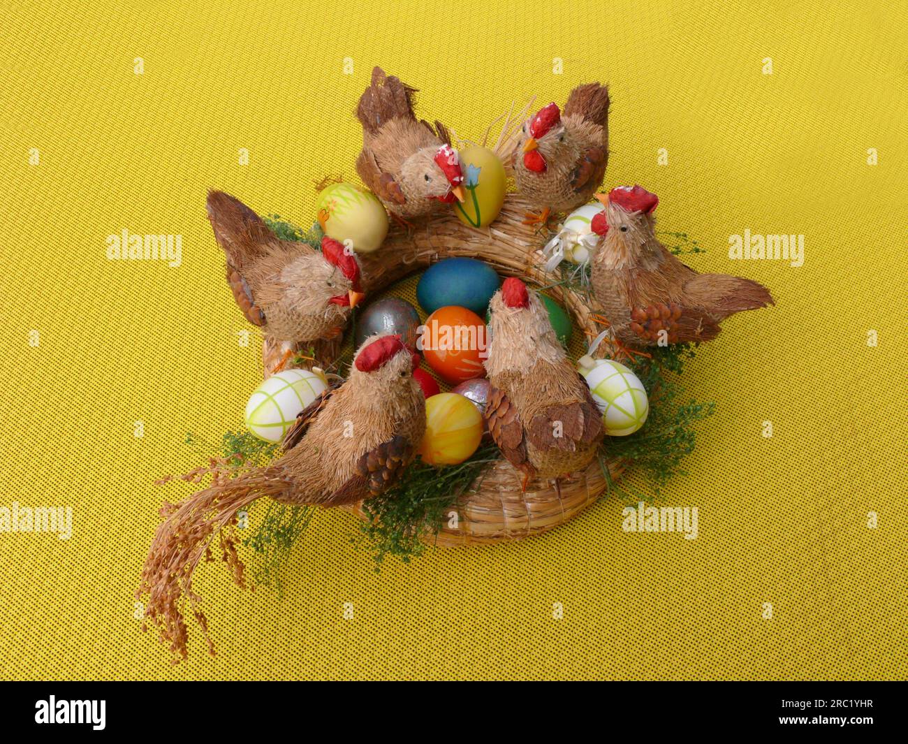 Easter arrangement with chickens, Easter eggs, Easter gift, Easter ...