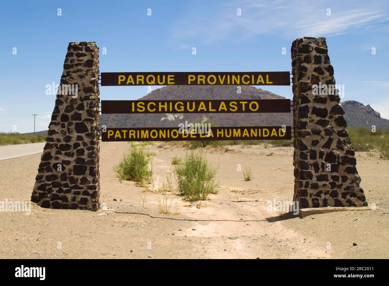 Entrance to the Ischigualasto Nature Reserve, Valle de Luna, Moon ...
