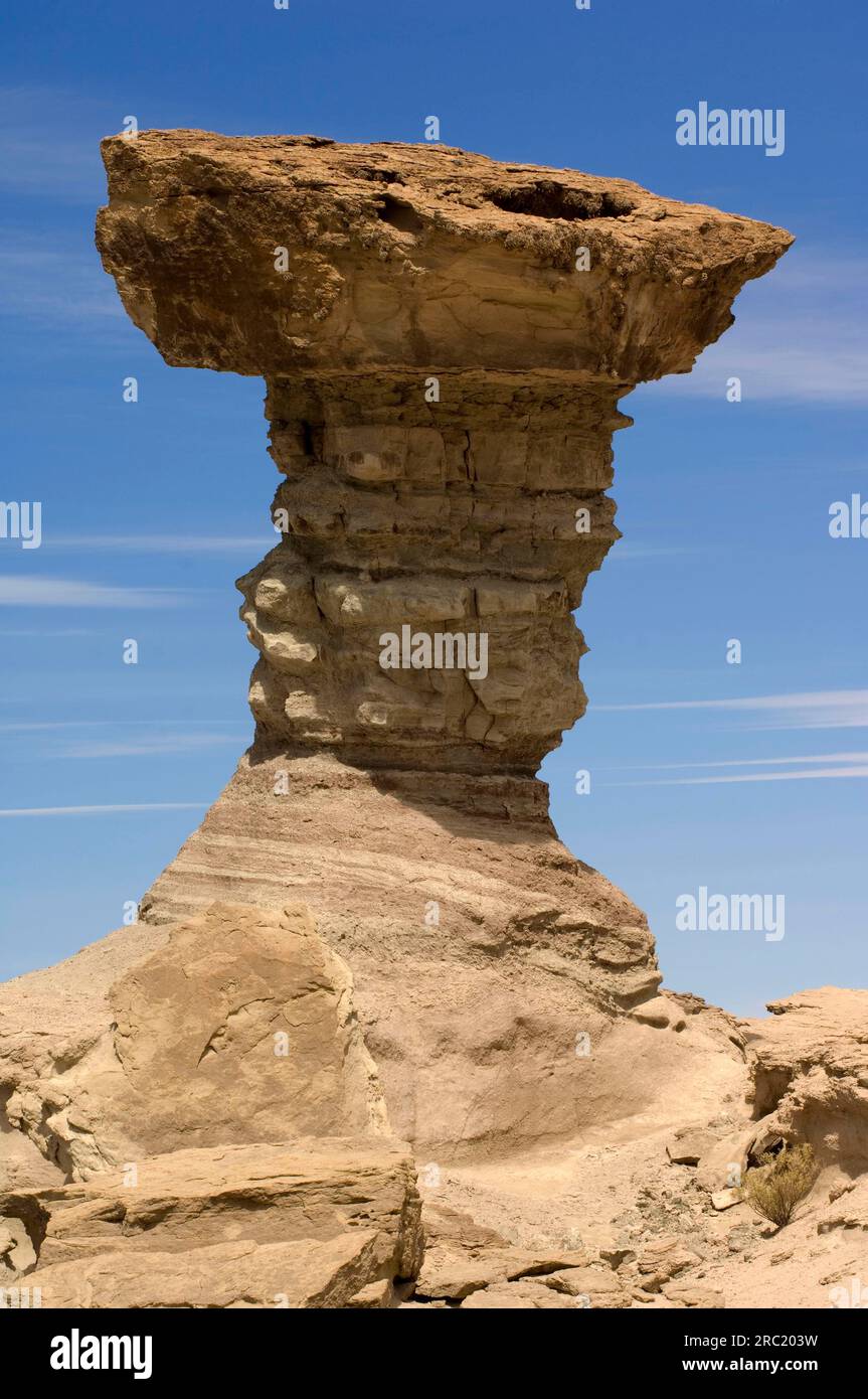 The mushroom, Valle de Luna, El Hongo, stone formation, Ischigualasto ...