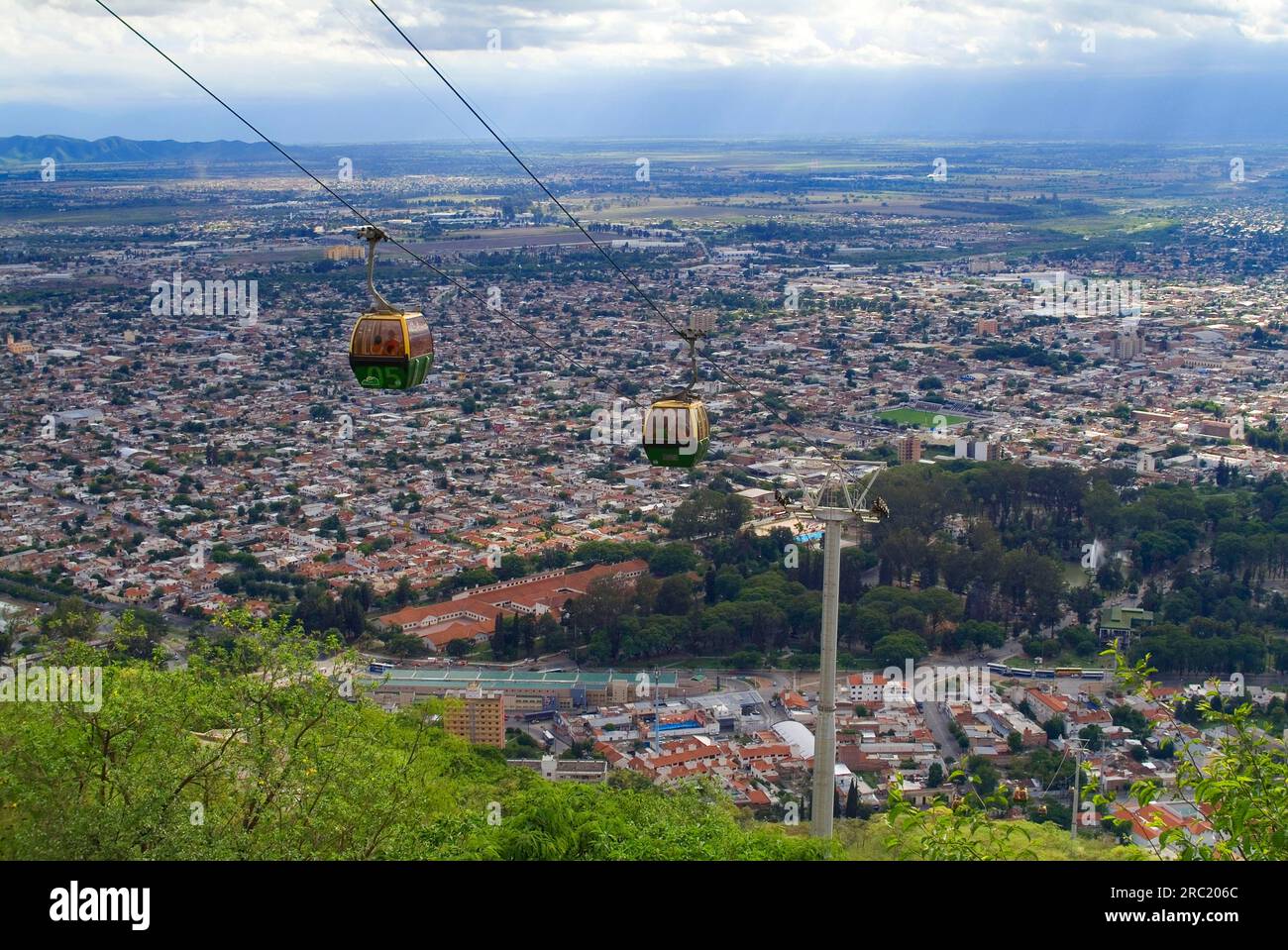 Cable car, view of Salta, Salta, Argentina Stock Photo - Alamy