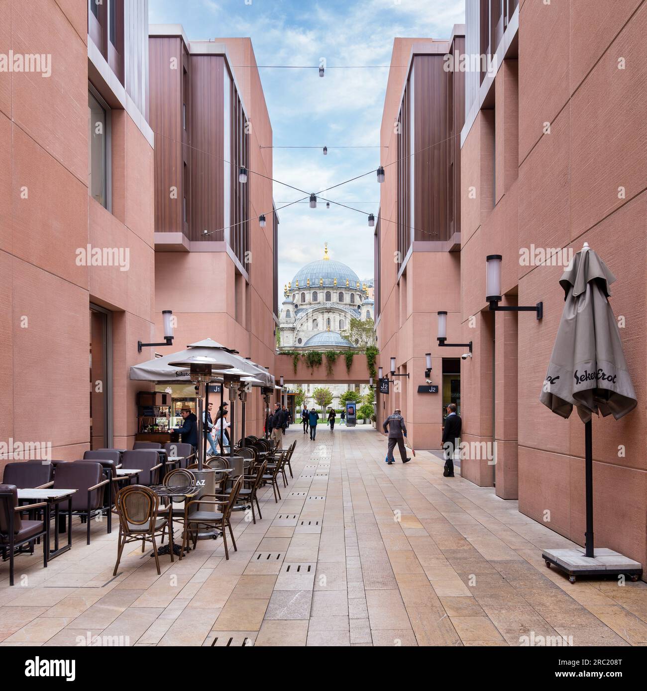 Istanbul, Turkey - May 5, 2023: Internal passage at Galataport mixed ...