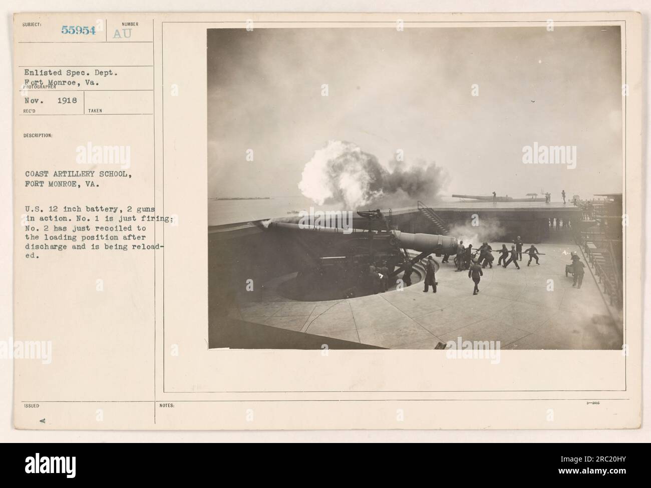 "Coast Artillery School at Fort Monroe, Virginia, November 1918. In ...