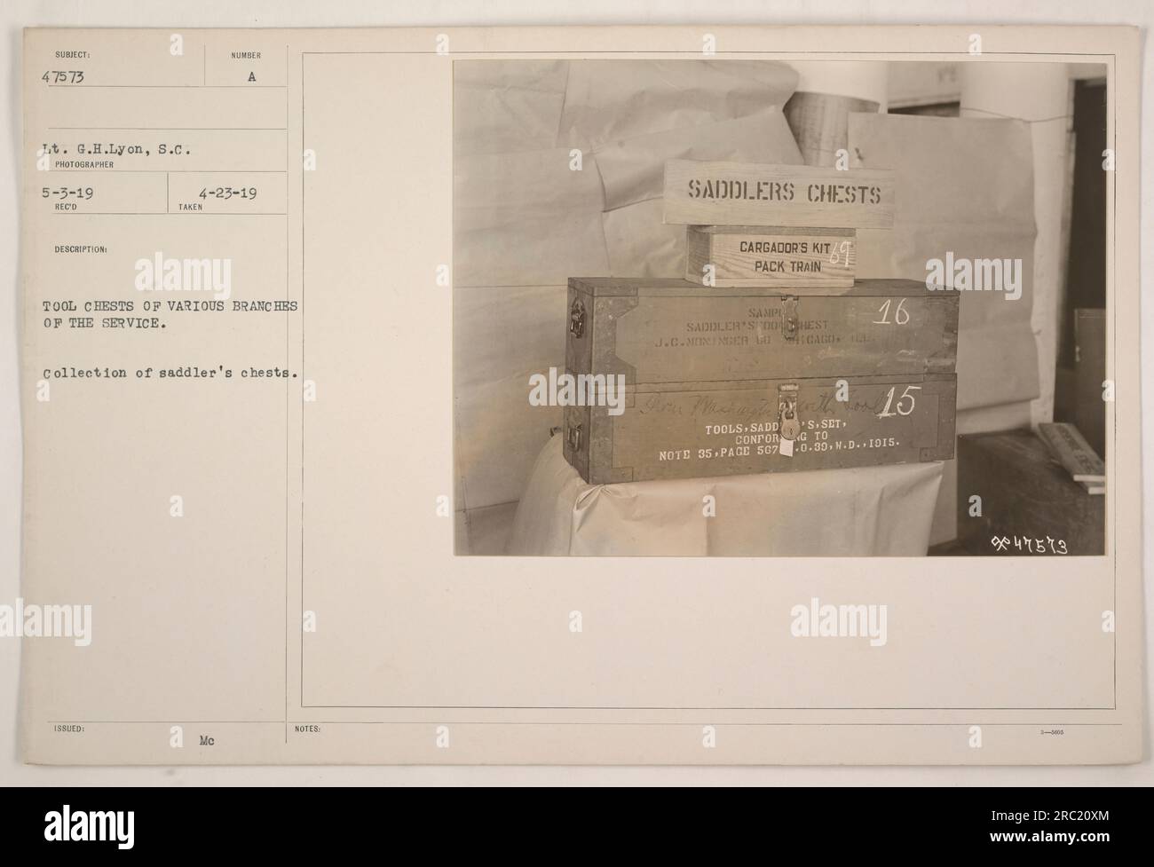 Image showing a collection of tool chests used by various branches of ...