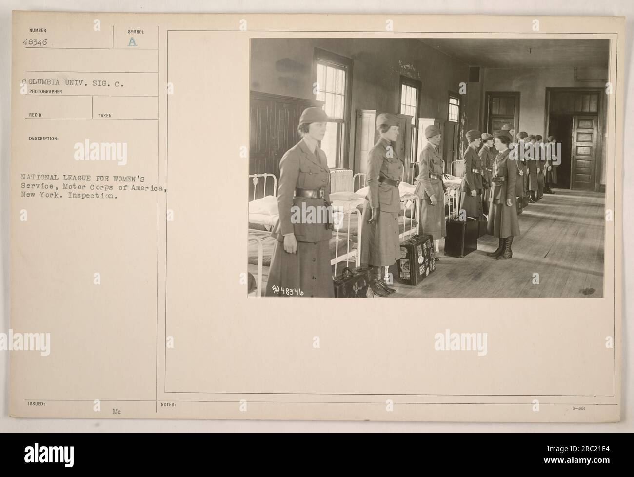 Members of the National League for Women's Service in the Motor Corps ...