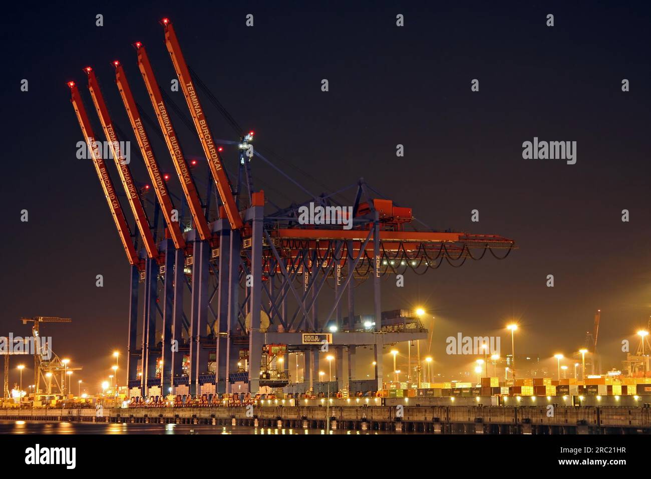 Port of Hamburg, Port of Hamburg, Burchardkai, Container Terminal Stock ...