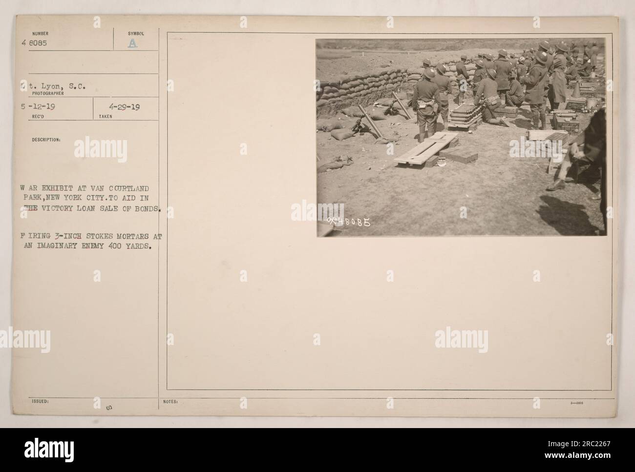 War exhibit in Van Cortlandt Park, New York City, aimed at aiding the Victory Loan sale of bonds ...