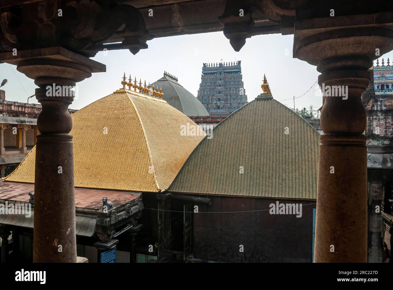 Golden tiled Chit Ambalam of Thillai Nataraja Temple, one of the five ...
