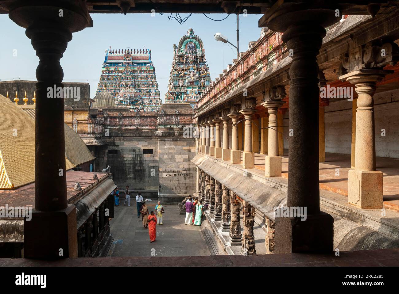 First Prakara corridor around Chit Ambalam of Nataraja temple, one of ...