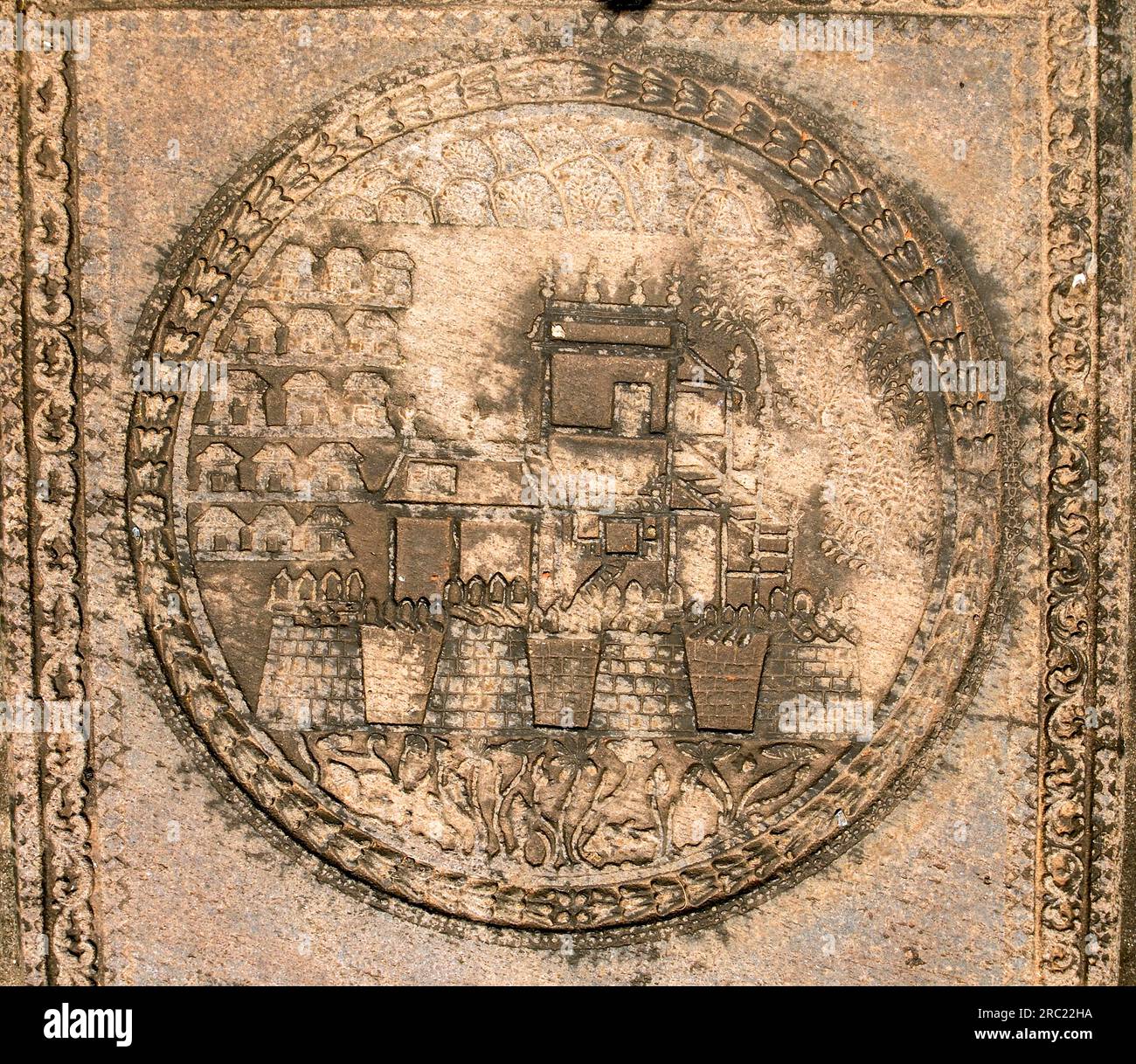 The tomb stone has the engravings Latin inscriptions, Dutch mausoleum ...