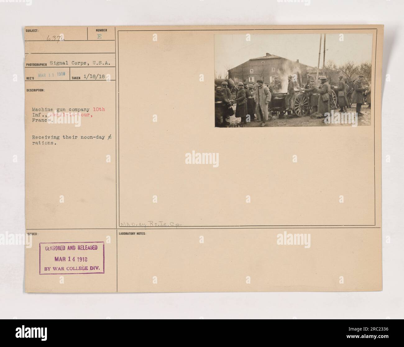 Soldiers of the Machine Gun Company, Eighteenth Infantry, are pictured ...