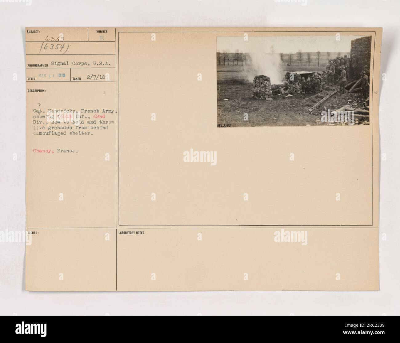 French Army Captain Henricks providing instructions to soldiers from ...