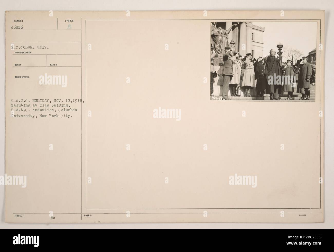 Soldiers from the Student Army Training Corps (S.A.T.C.) at Columbia ...