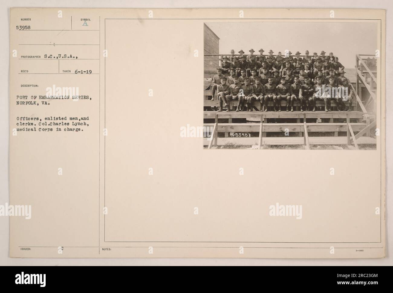 Officers, enlisted men, and clerks at the Port of Embarkation in ...