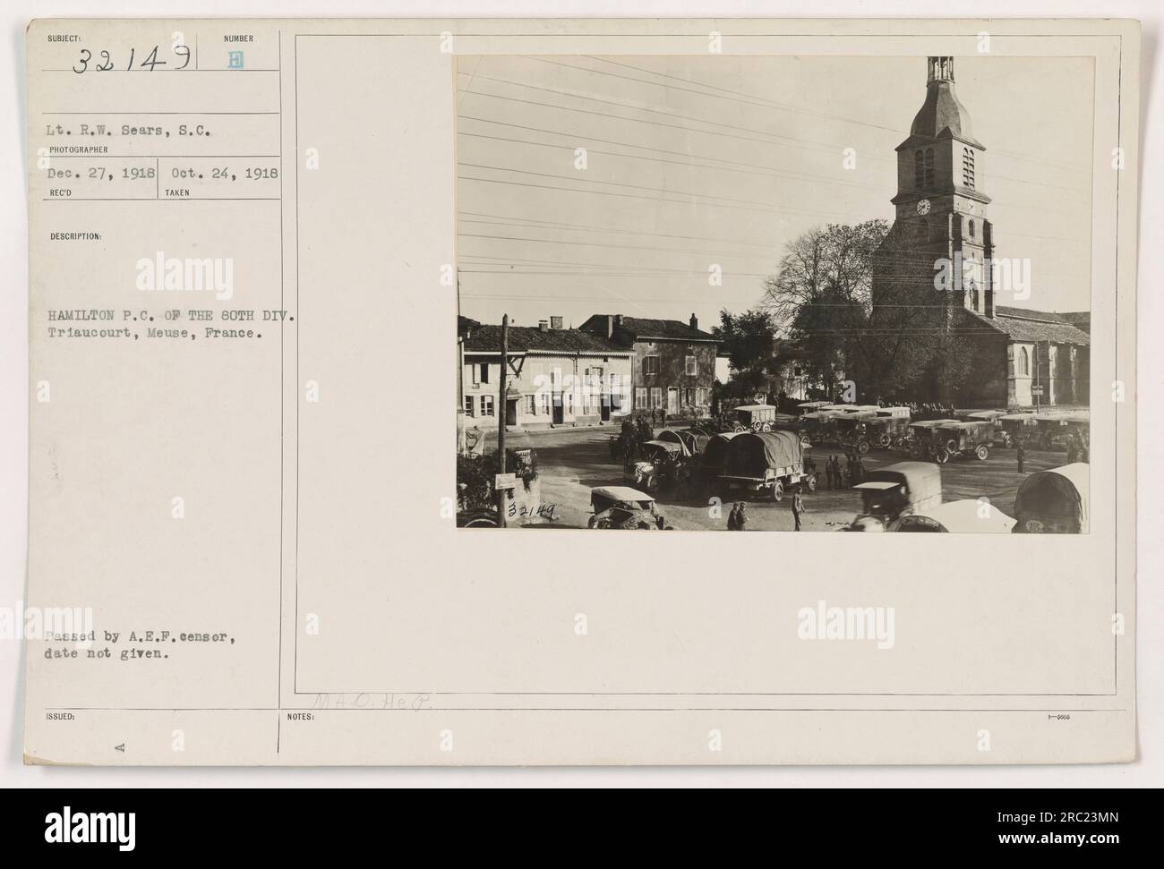 Soldiers from the 111th Signal Corps (S.C.) unit, led by Lieutenant R.W ...