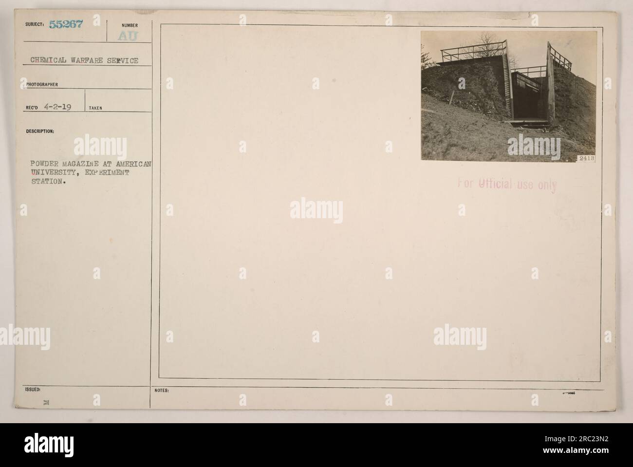 Powder magazine at American University's Experiment Station during ...