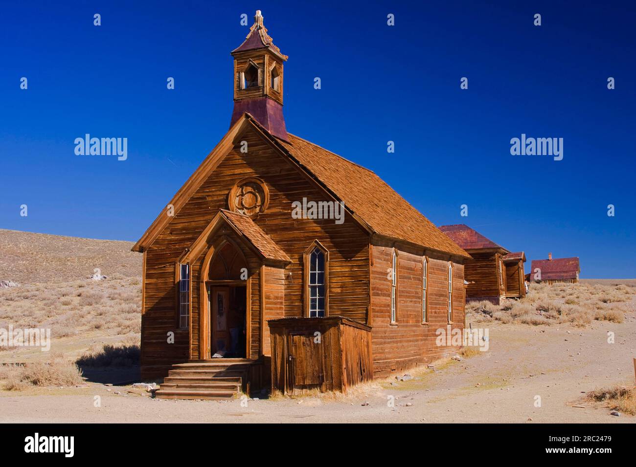 Methodist church built 1882, ghost town Bodie, California, USA Stock Photo - Alamy