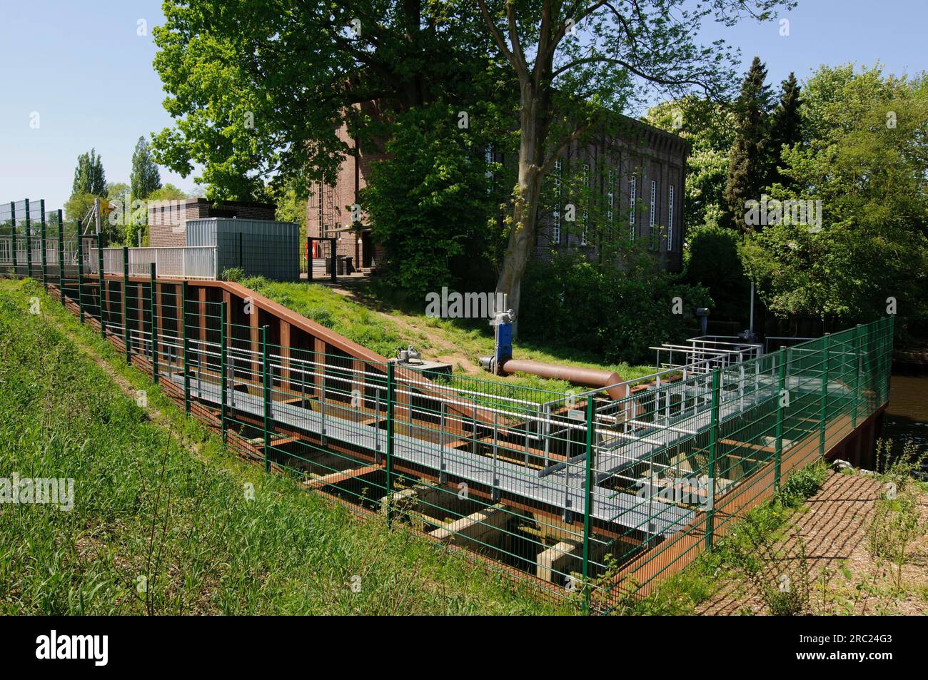 Hydroelectric power plant, fish ladder, an der Hunte, Oldenburg, Lower ...