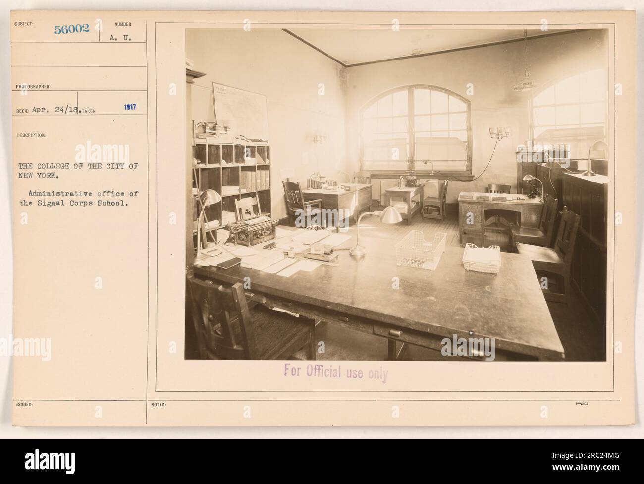 Soldiers practicing signal communication at the Signal Corps School at ...