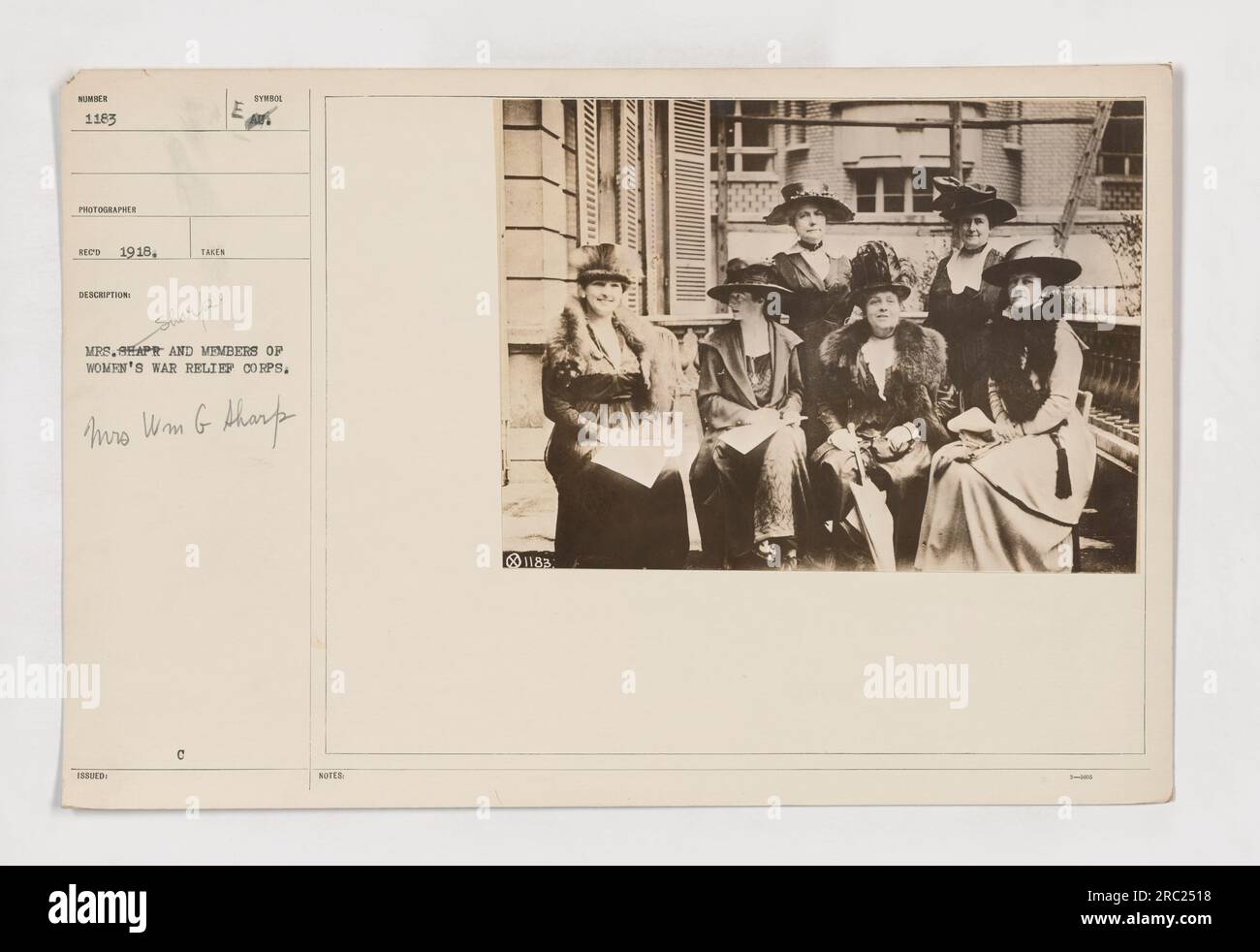Members of the Women's War Relief Corps in France, including Mrs. Wm G ...