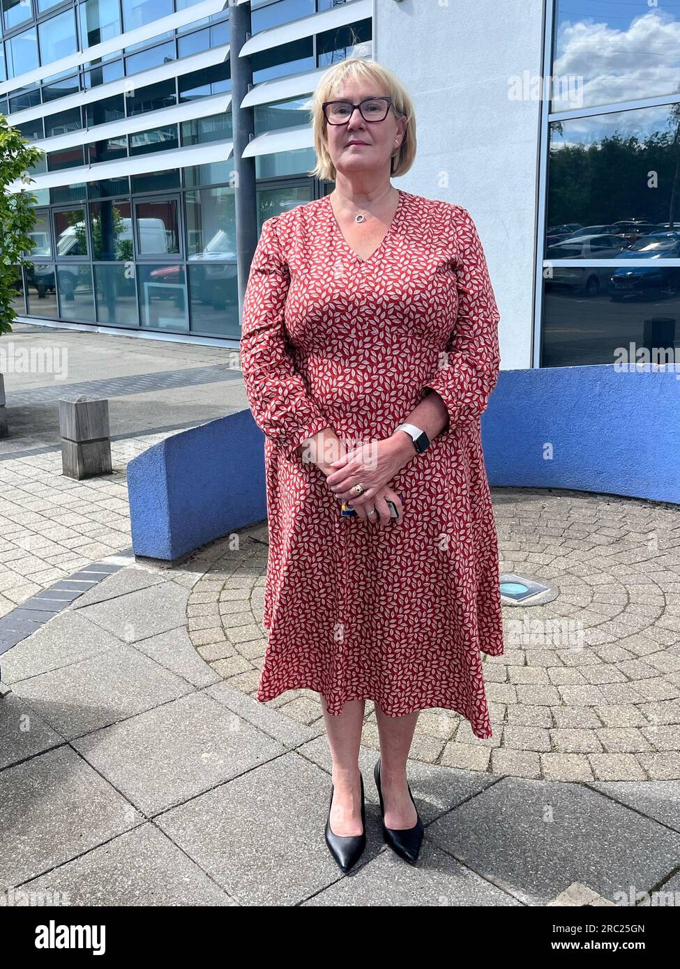 Helen Ray, chief executive of the North East Ambulance Service, outside ...