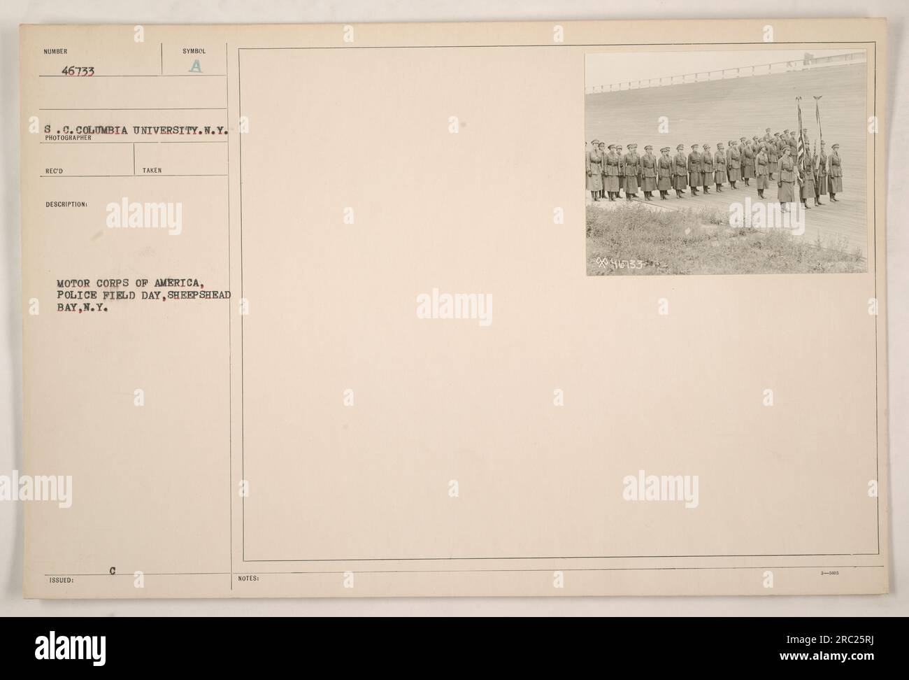 Members of the Motor Corps of America participate in a police field day ...