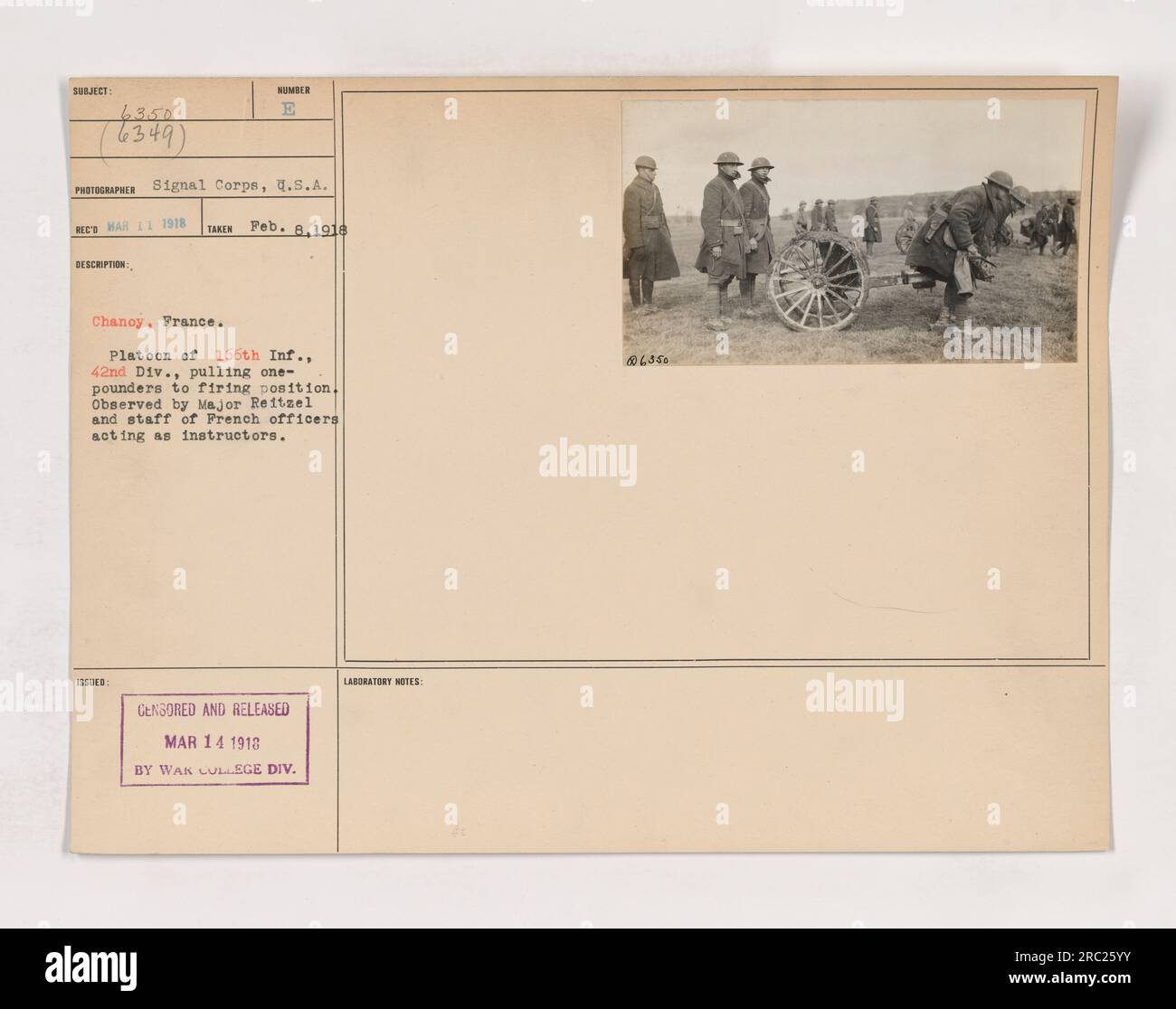 Platoon of One hundred and sixty-fifth Infantry, Forty-second Division ...