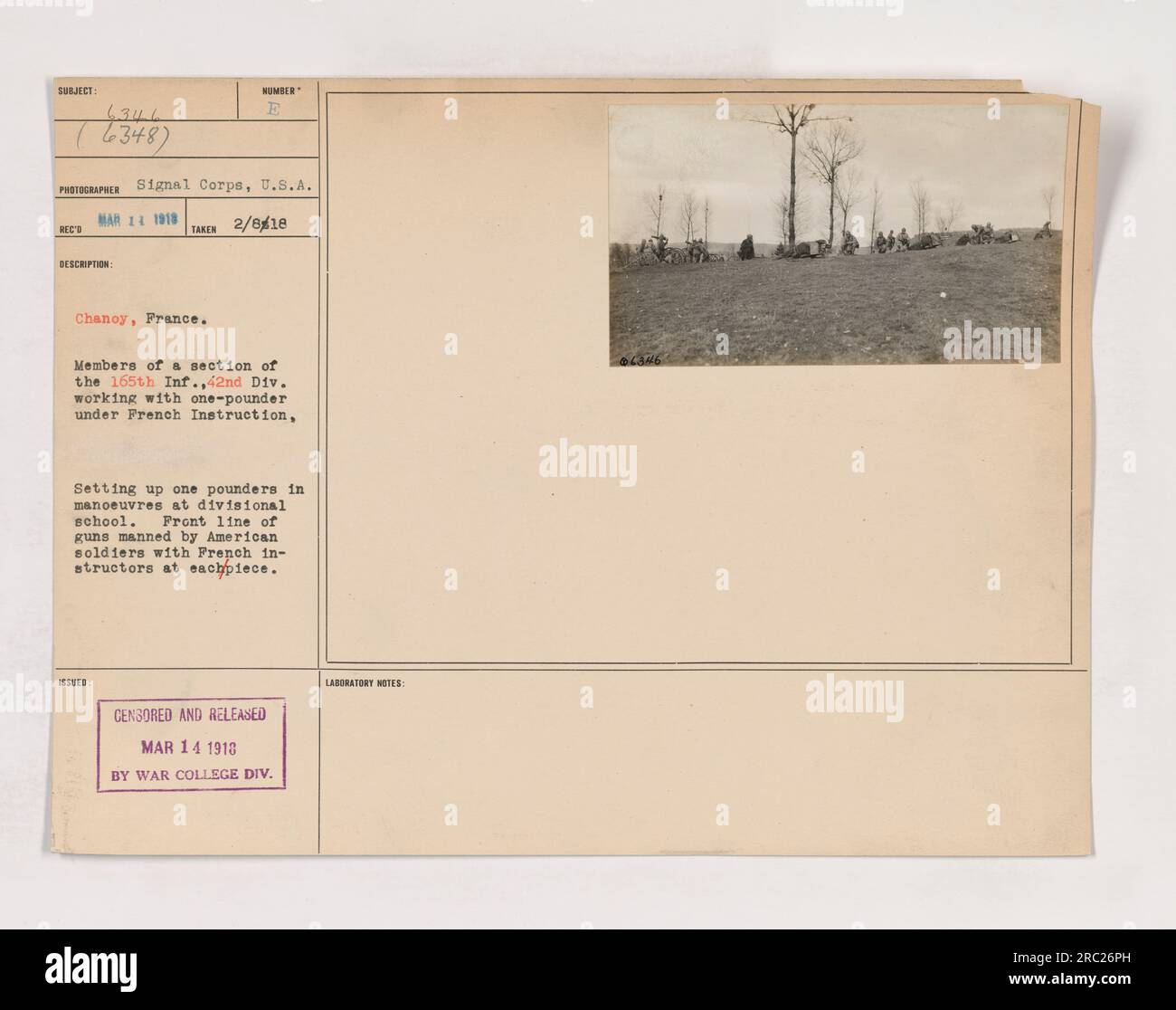 Section one hundred and sixty fifth infantry hi-res stock photography ...