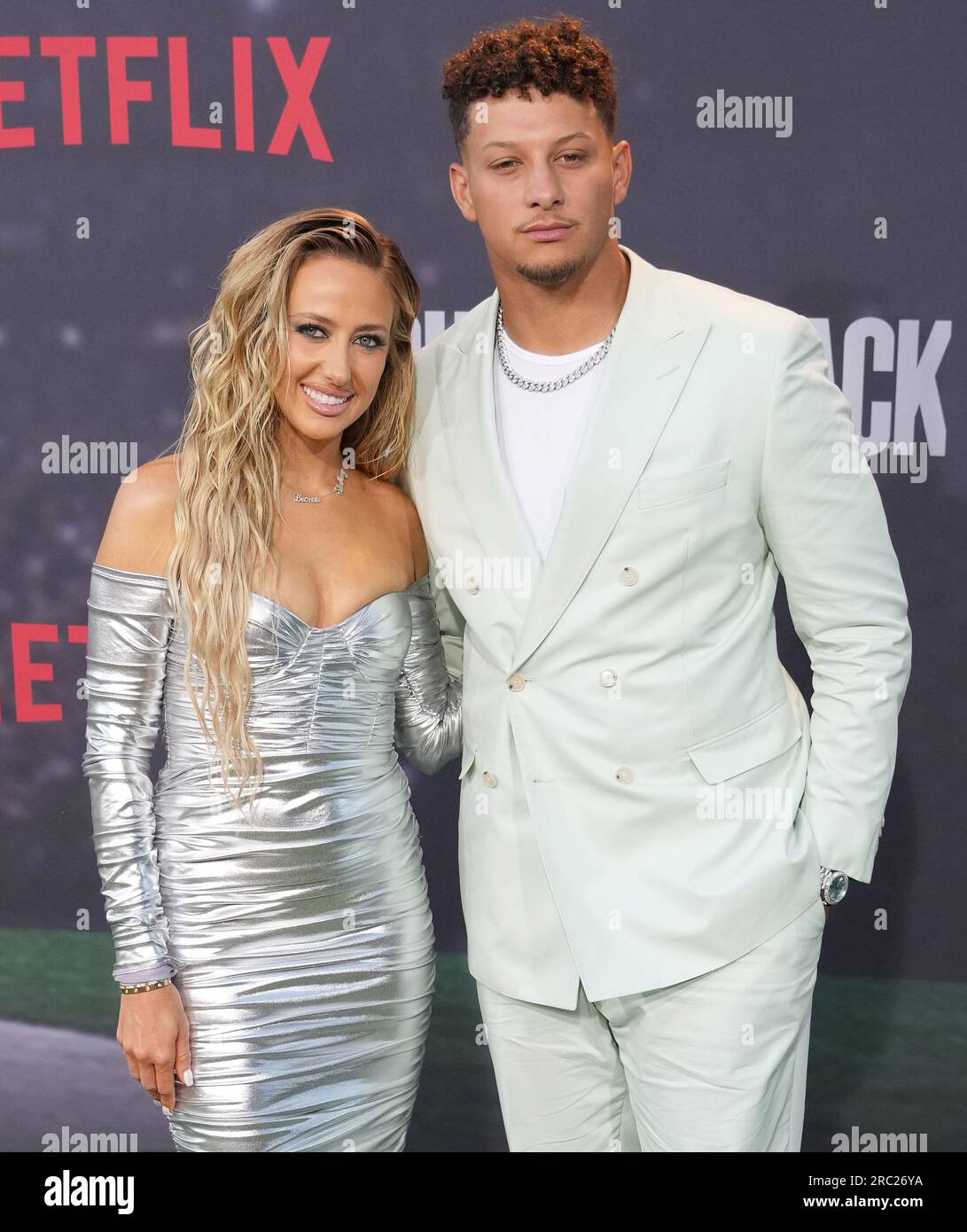 Los Angeles, USA. 11th July, 2023. (L-R) Brittany Mahomes and Patrick ...