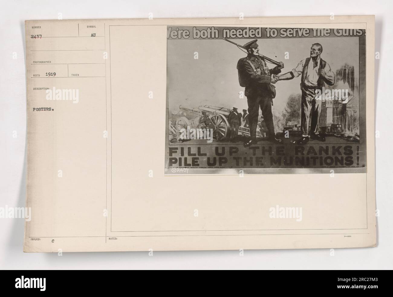 A poster urging people to join the military and support the war effort ...