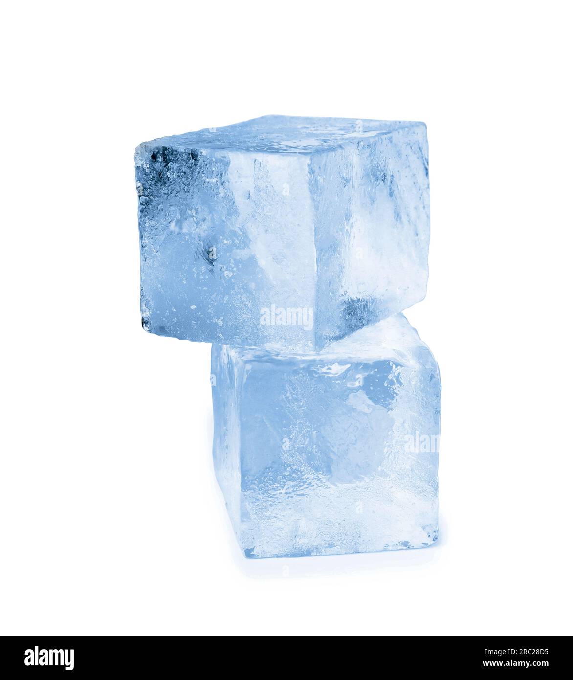 Crystal clear ice cubes isolated on white Stock Photo - Alamy