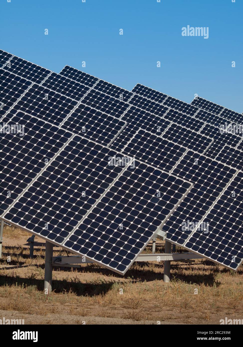 Solar Panels in a Power Plant Stock Photo - Alamy