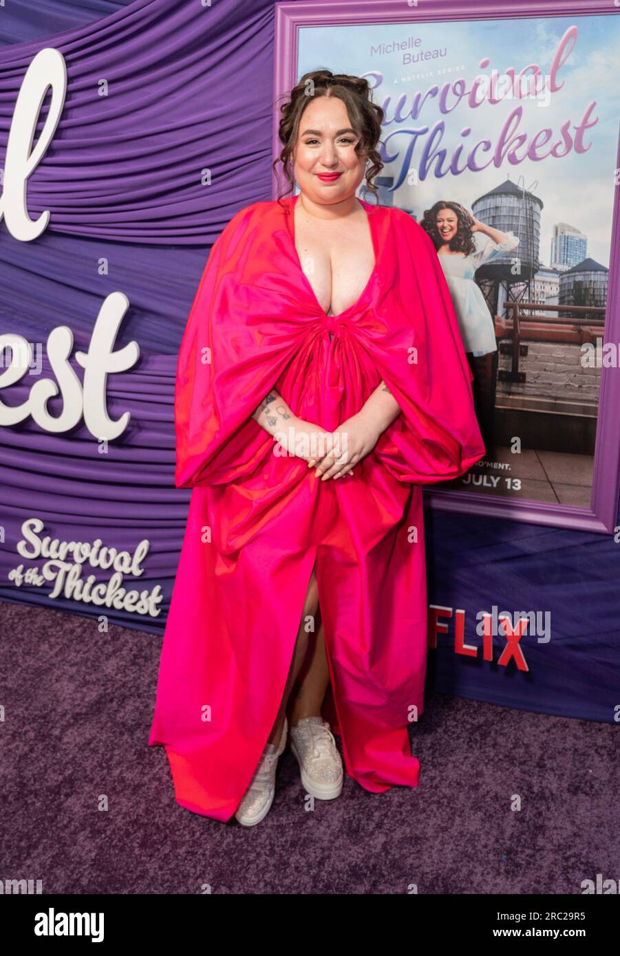 Liza Treyger wearing dress by Ott Dubai attends New York premiere of ...