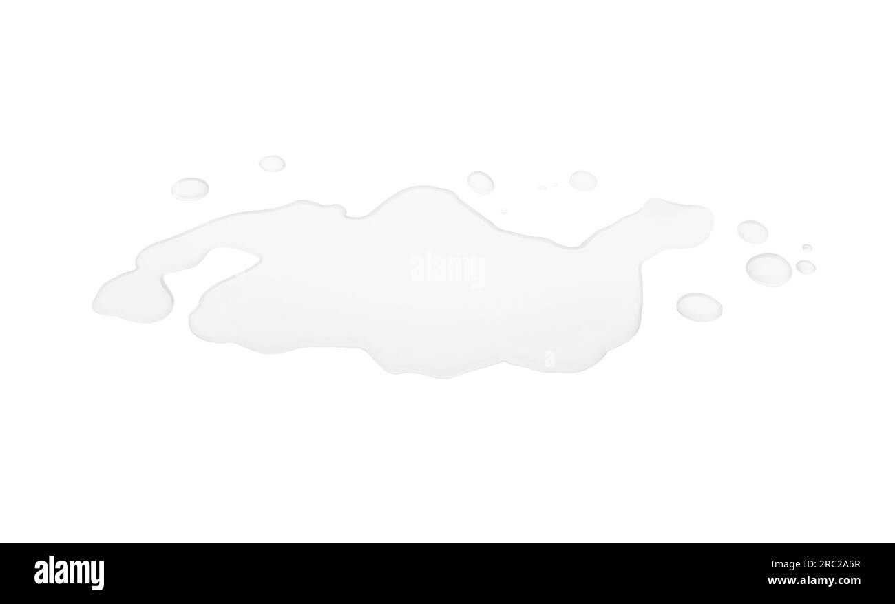 Puddle of pure water on white background Stock Photo - Alamy